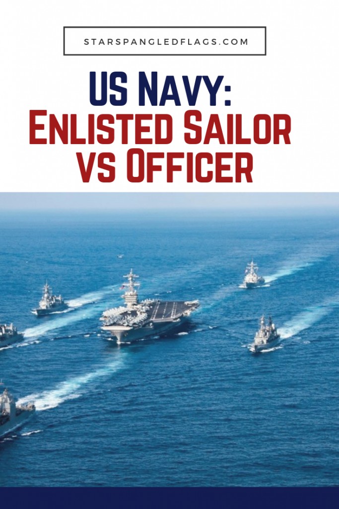 US Navy: enlisted sailor vs officer - StarSpangledFlags.com