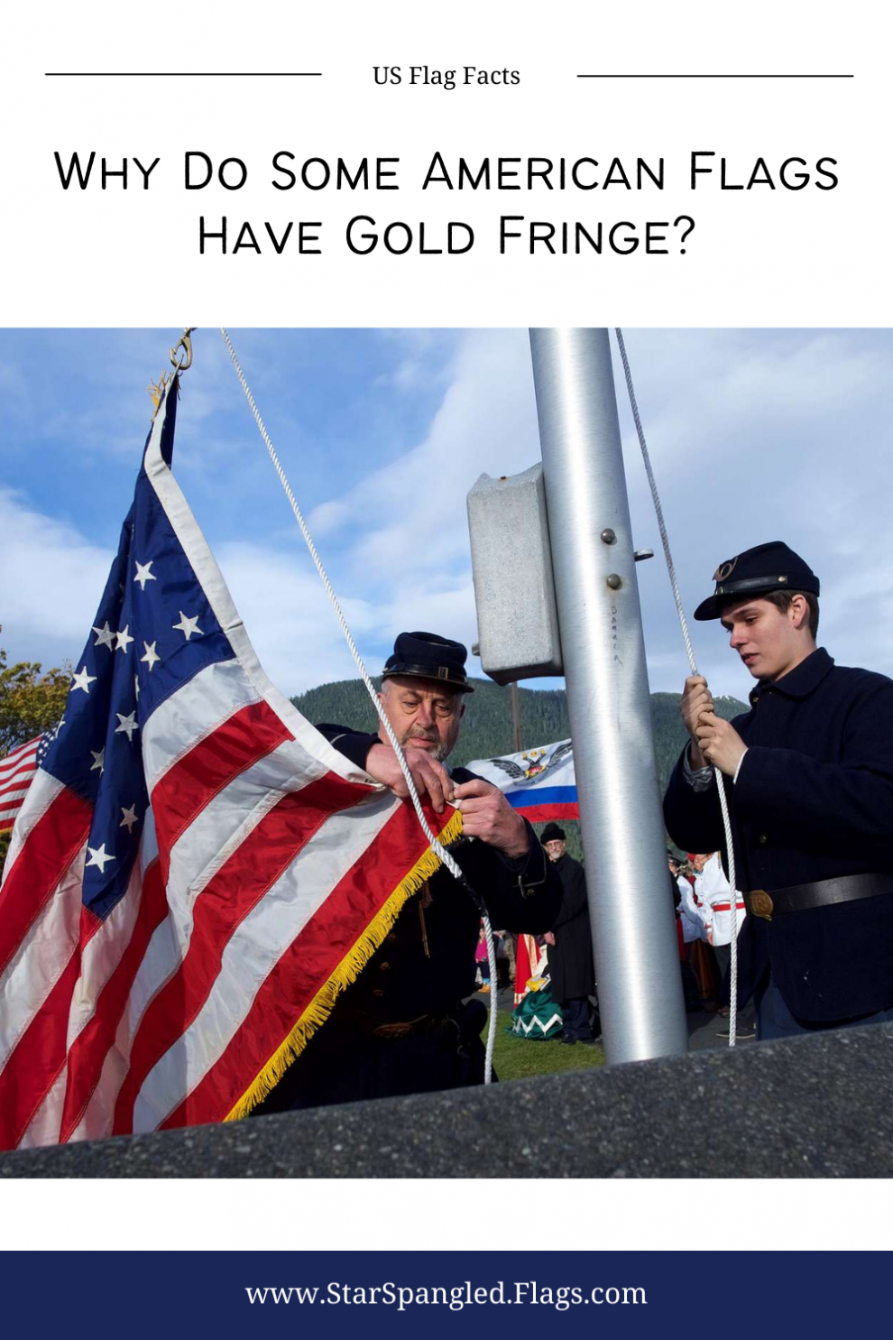Why do some American flags have gold fringe? - StarSpangledFlags.com