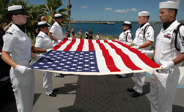 Us flag folding ceremony store